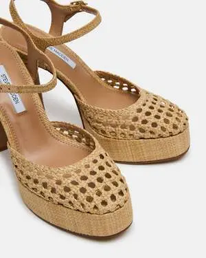 Steve Madden Lexie Raffia Block Heels