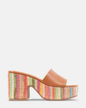 Steve Madden Trippy Mule Sandals - Multi Raffia
