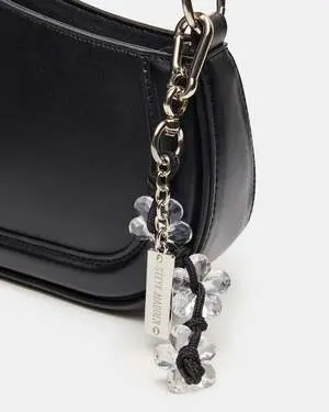 Steve Madden Asymmetrical Shoulder Bag With Flower Bead Charm