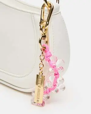 Steve Madden Asymmetrical Shoulder Bag With Flower Bead Charm