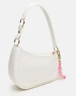 Steve Madden Asymmetrical Shoulder Bag With Flower Bead Charm