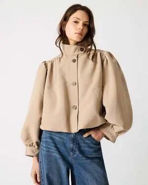 Steve Madden Deedee Jacket Long Sleeve Button Up Jackets & Coats