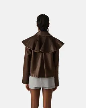 Steve Madden Varvara Jacket Long Sleeve Faux Leather Jackets & Coats