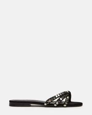 Steve Madden Calissi Rhinestones Thong Sandals - Black