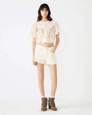 Steve Madden Callum Top Short Sleeve Cropped Tops