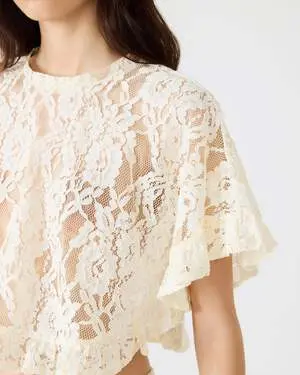 Steve Madden Callum Top Short Sleeve Cropped Tops