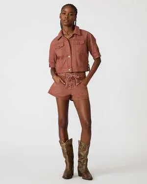 Steve Madden Blu Jacket Short Sleeve Button Up Jackets & Coats