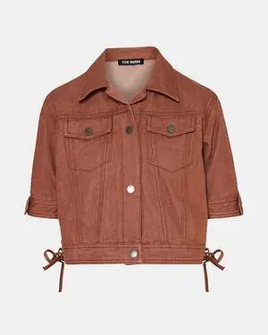 Steve Madden Blu Jacket Short Sleeve Button Up Jackets & Coats