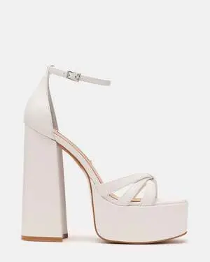 Steve Madden Retro Block Heels - White