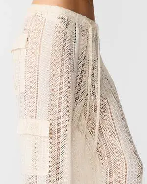 Steve Madden Crochet Bikini Cover-up Wide Leg Pants