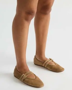 Steve Madden Lydia Cap Gold Detail Flats