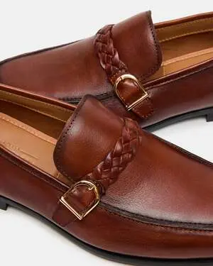 Steve Madden Chaplin Slip-on Loafers With Woven Strap Detail