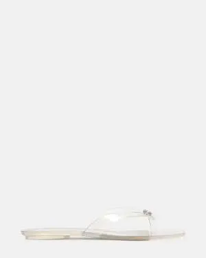 Steve Madden Trella Jelly Thong Sandals - Clear