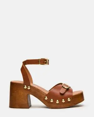 Steve Madden Kruise Block Heel Sandals - Tan