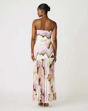 Steve Madden Strapless Flowy Maxi Dress With Slit