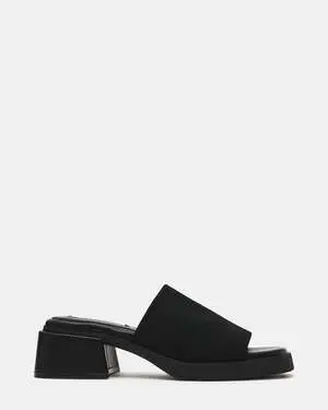 Steve Madden Lucee Block Heel Sandals - Black