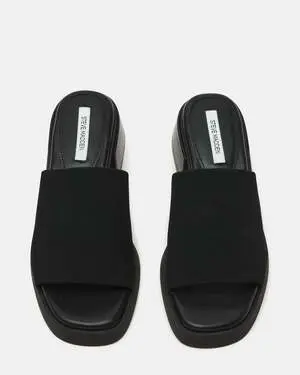 Steve Madden Lucee Block Heel Sandals - Black