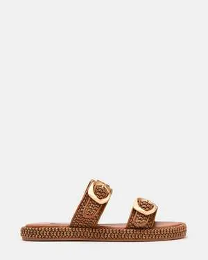 Steve Madden Veya Mule Sandals - Brown Raffia
