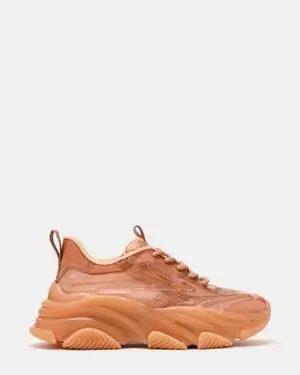 Steve Madden Possession Jelly Lace-up Sneakers - Tan
