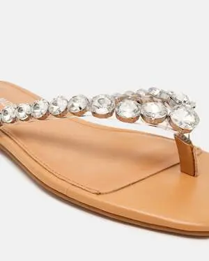 Steve Madden Marble Silver Rhinestones Thong Sandals