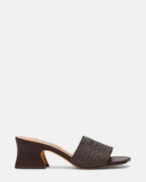 Steve Madden Frolic Block Heels - Brown Raffia