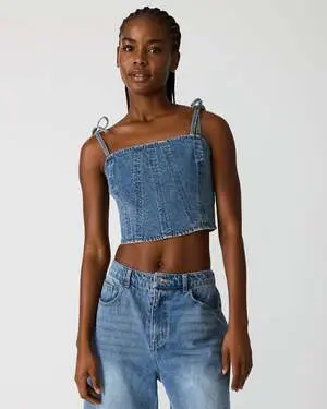Steve Madden Meaghan Top Sleeveless Cropped Tops