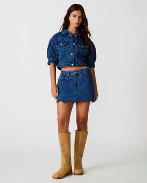 Steve Madden Serafina Button Up Jackets & Coats - Blue Depths