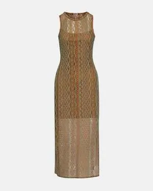 Steve Madden Nyssa Sleeveless Mesh Maxi Dress