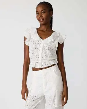 Steve Madden Mayra Top Sleeveless Button Up Tops