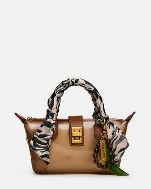 Steve Madden Mini Jelly Top Handle Bag With Scarf Detail