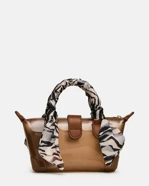 Steve Madden Mini Jelly Top Handle Bag With Scarf Detail