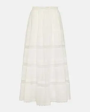 Steve Madden Elisse Lace Trim Maxi Skirt - Antique