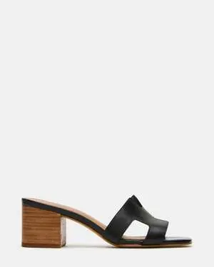 Steve Madden Hana Block Heel Sandals - Black