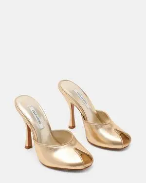 Steve Madden Jules Mule Heels - Gold