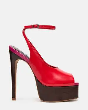 Steve Madden Alaric Platform Heels - Red