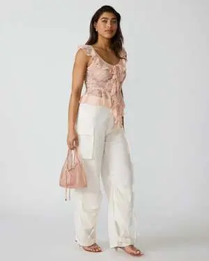 Steve Madden Sheer Rhinestone Embellished Handbag
