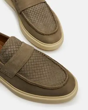 Steve Madden Paul Woven Slip-on Loafers - Grey
