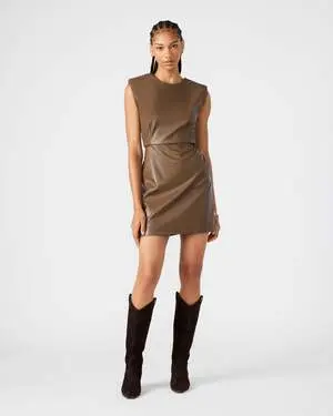 Steve Madden Belen Sleeveless Faux Leather Mini Dress