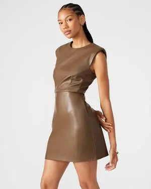 Steve Madden Belen Sleeveless Faux Leather Mini Dress
