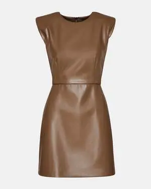 Steve Madden Belen Sleeveless Faux Leather Mini Dress