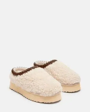 Steve Madden Selena Faux Shearling Slip-on Flats