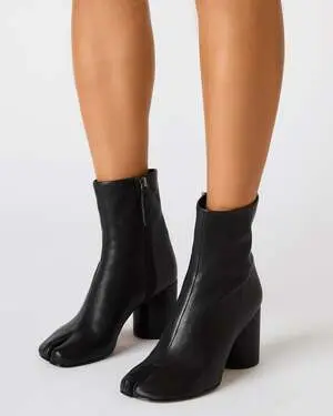 Steve Madden Caro Patent Tabi Block Heel Booties