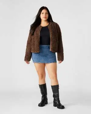 Steve Madden Teddy Jacket Long Sleeve Sherpa Jackets & Coats