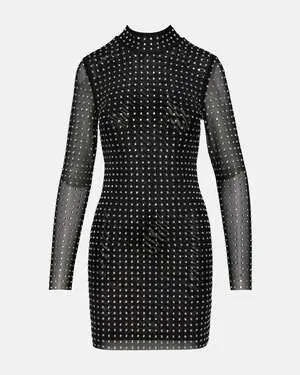 Steve Madden Krista Dress Long Sleeve Mesh Dresses