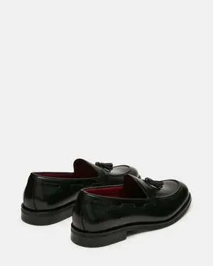 Steve Madden Ezzo Leather Slip-on Loafers With Tassel Detail