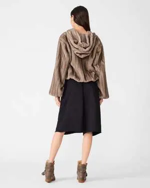 Steve Madden Mavis Jacket Long Sleeve Faux Fur Jackets & Coats