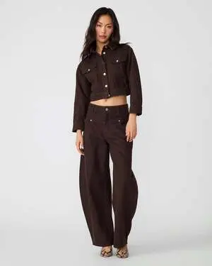 Steve Madden Dove Jacket Long Sleeve Button Up Jackets & Coats - Espresso