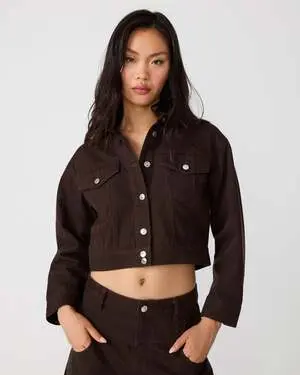 Steve Madden Dove Jacket Long Sleeve Button Up Jackets & Coats