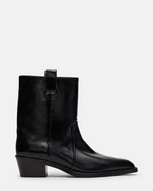 Steve Madden Vinny Block Heel Booties - Black