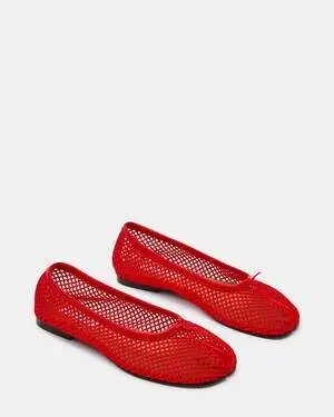 Steve Madden Calico Mesh Flats - Red